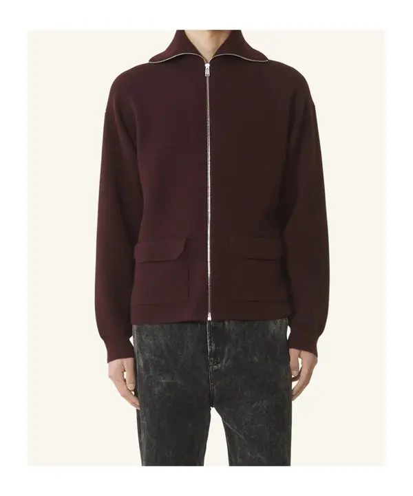 LANVIN Cashmere Zip Cardigan - Bacchus