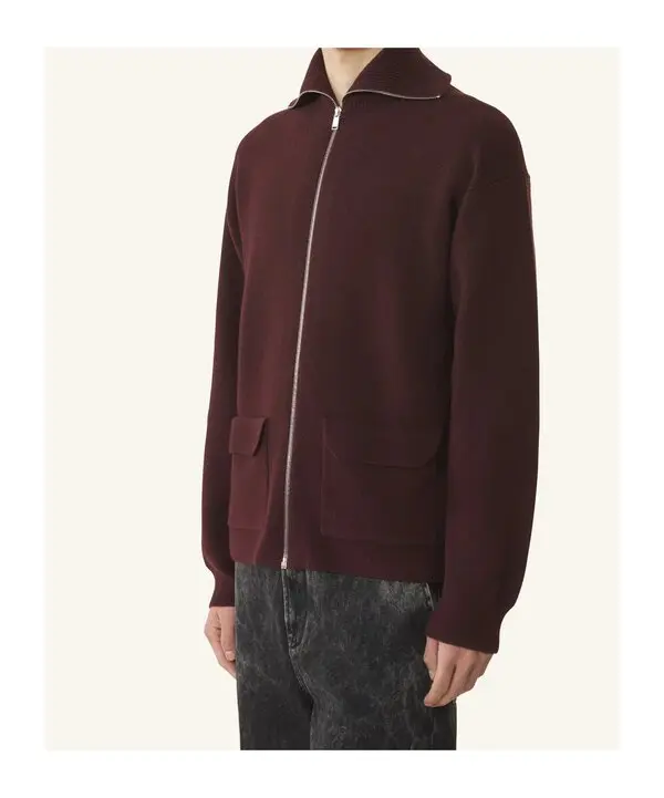 LANVIN Cashmere Zip Cardigan - Bacchus
