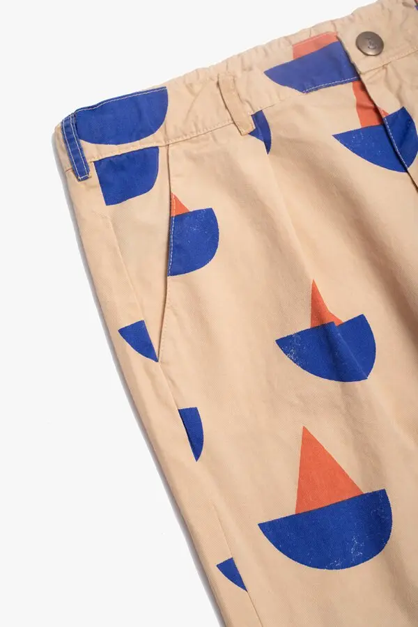 BOBO CHOSES Geometric-print Organic Cotton Trousers