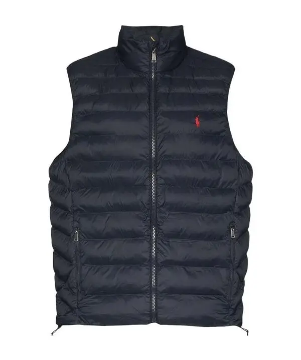 Polo Ralph Lauren Padded Vest With Embroidered Logo - Black