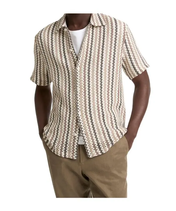 Vince Striped Short-sleeve Shirt