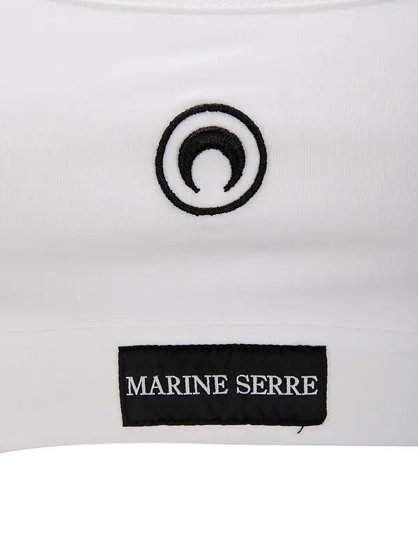 MARINE SERRE Moon Embroidered Sleeveless Sport Bra