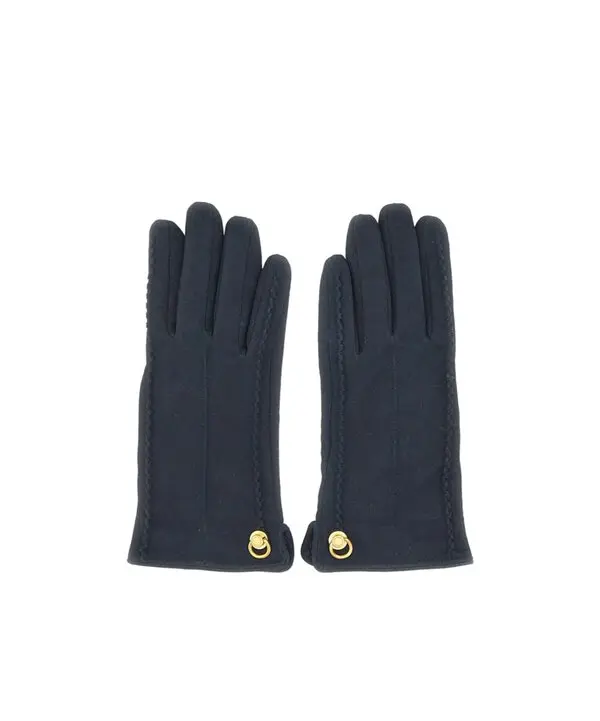 GIANNI CHIARINI Logo Rivet Suede Gloves