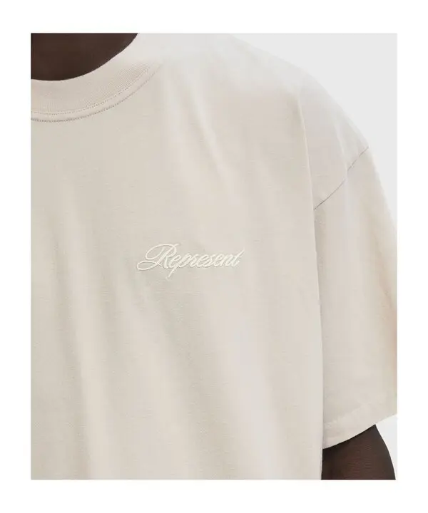 REPRESENT Script Logo-embroidered T-shirt