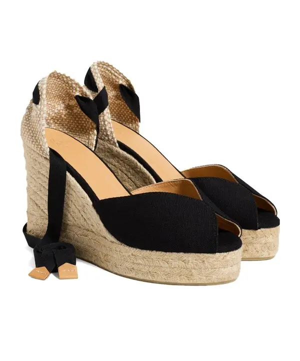 CastaÑer Bilina 107mm Wedge Espadrilles With Ankle Straps