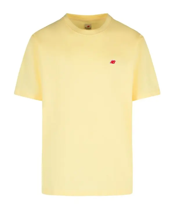 NEW BALANCE Crew-neck Logo-patch T-shirt