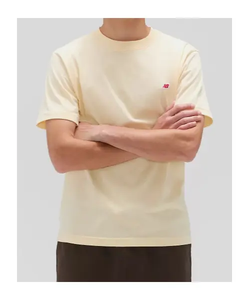 NEW BALANCE Crew-neck Logo-patch T-shirt