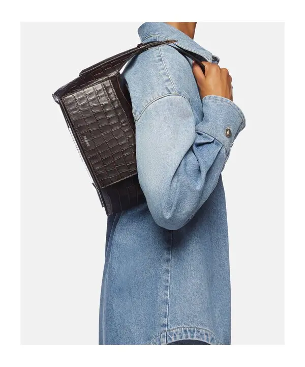 Attico 7/7 Coffee Shoulder Bag