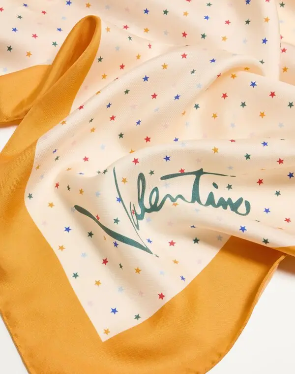 Valentino Garavani Multicolour Starry Silk Scarf