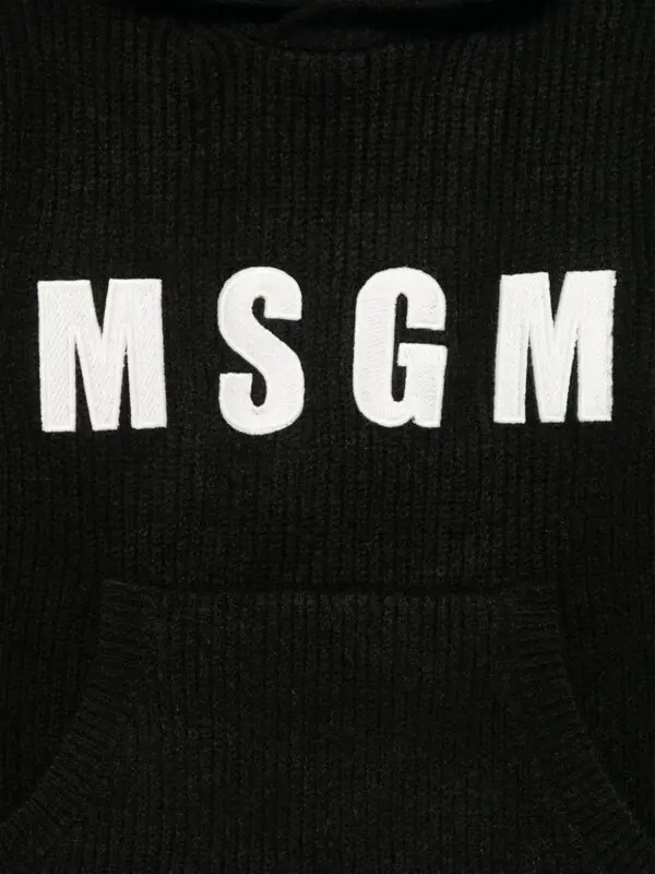MSGM Logo-embroidered Hoodie