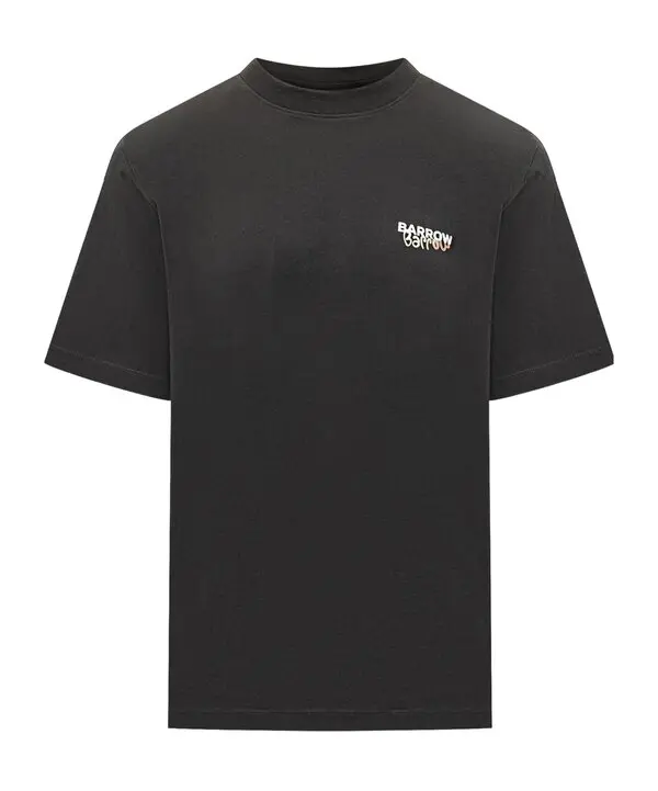 BARROW Printed Crewneck T-shirt - Black