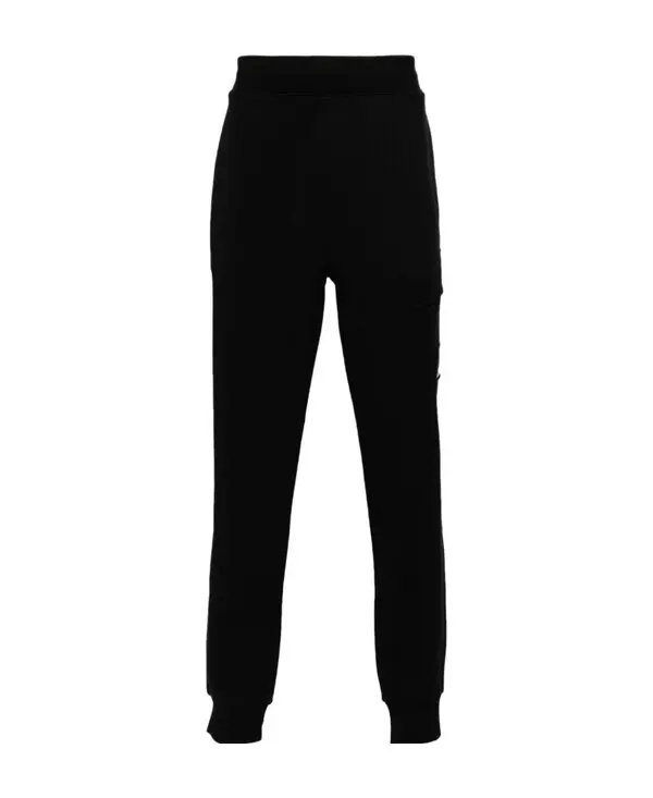 C.P. COMPANY Lens-detailed Tapered Leg Track Pants - Black