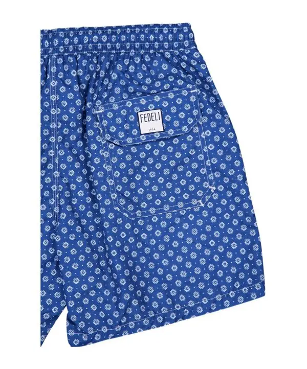Fedeli Elastic Waist Printed Shorts