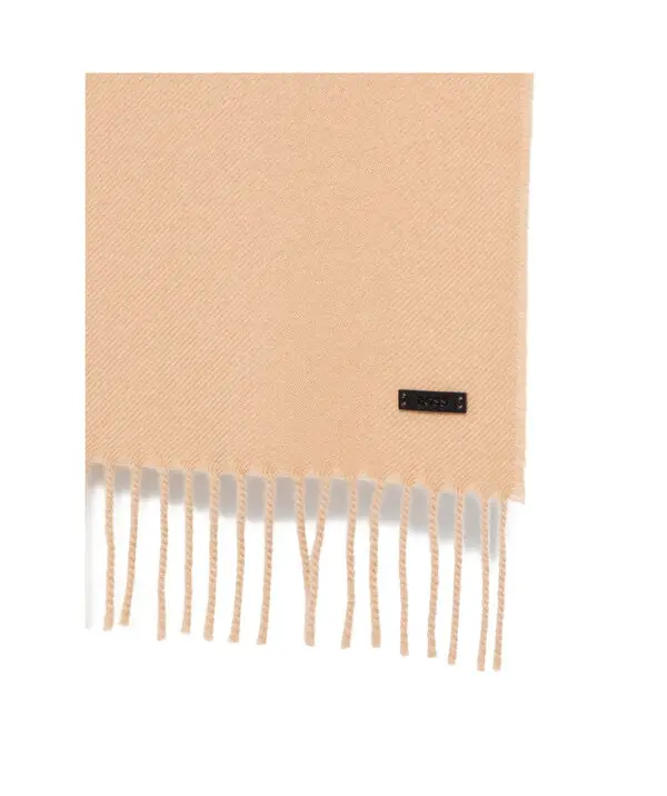 Hugo Boss Logo-patch Fringed Scarf