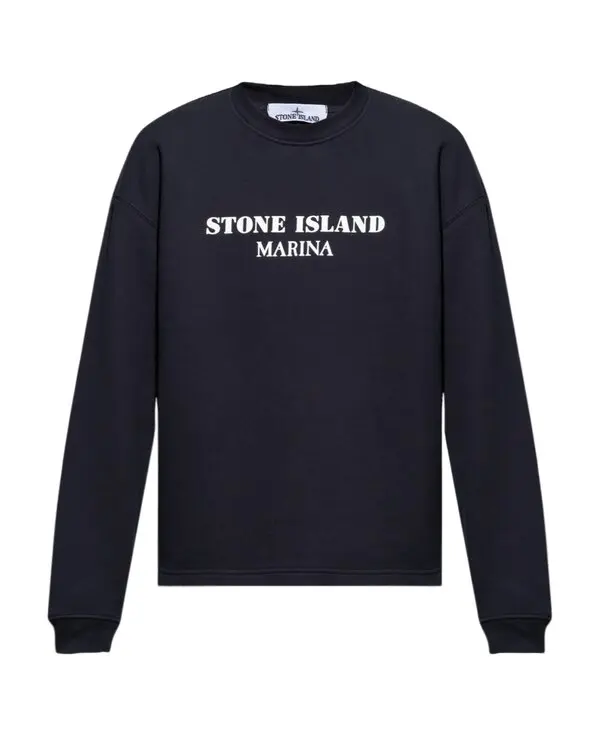 Stone Island Logo-print Cotton Sweatshirt