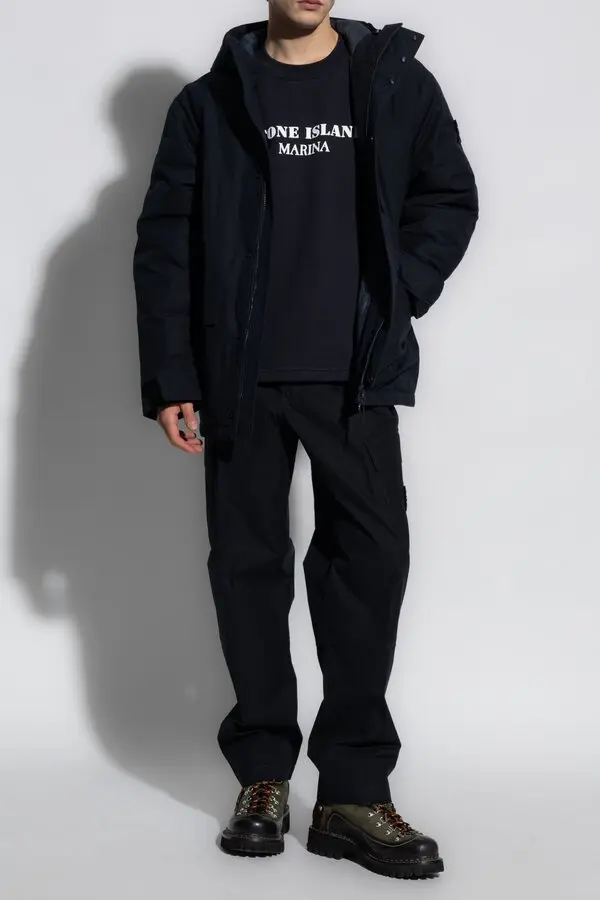 Stone Island Logo-print Cotton Sweatshirt