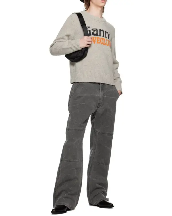 GANNI Logo-intarsia Jumper