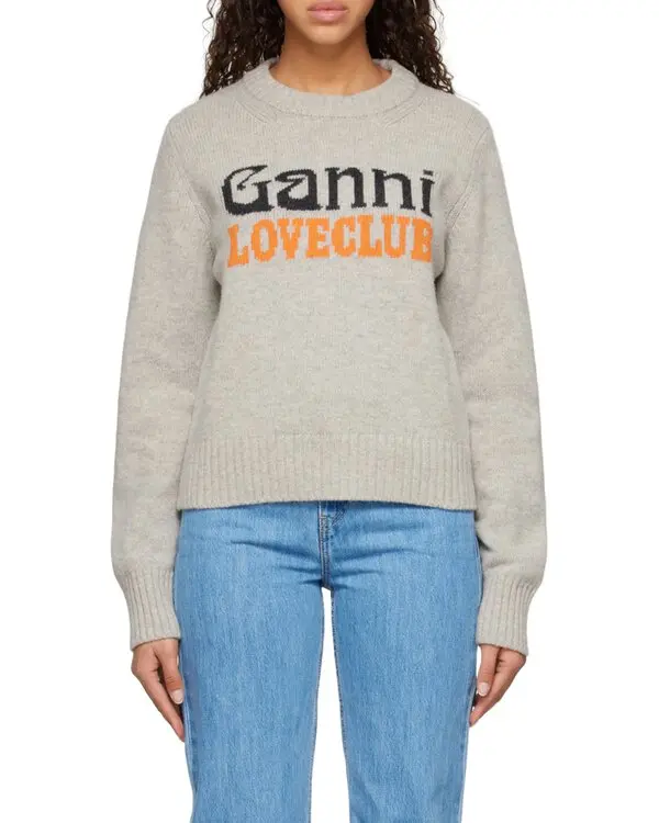 GANNI Logo-intarsia Jumper