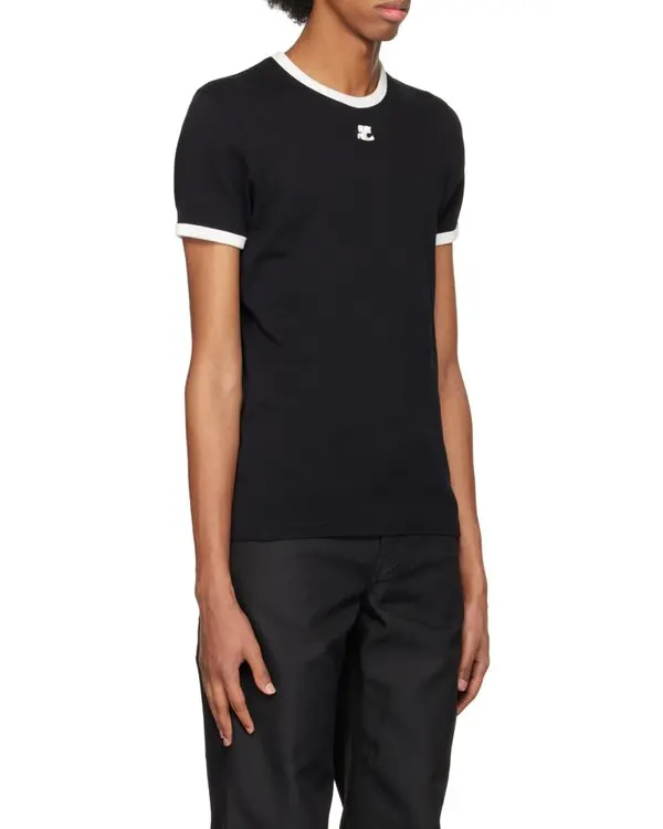 COURREGES Bumpy Contrast T-shirt