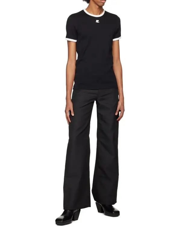COURREGES Bumpy Contrast T-shirt