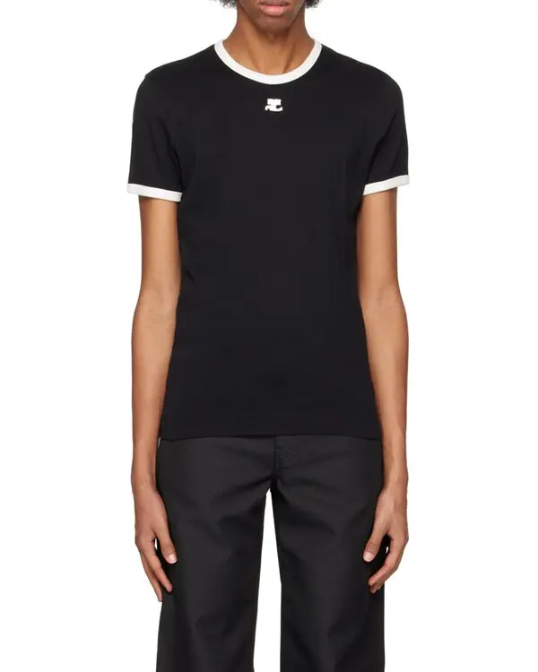 COURREGES Bumpy Contrast T-shirt