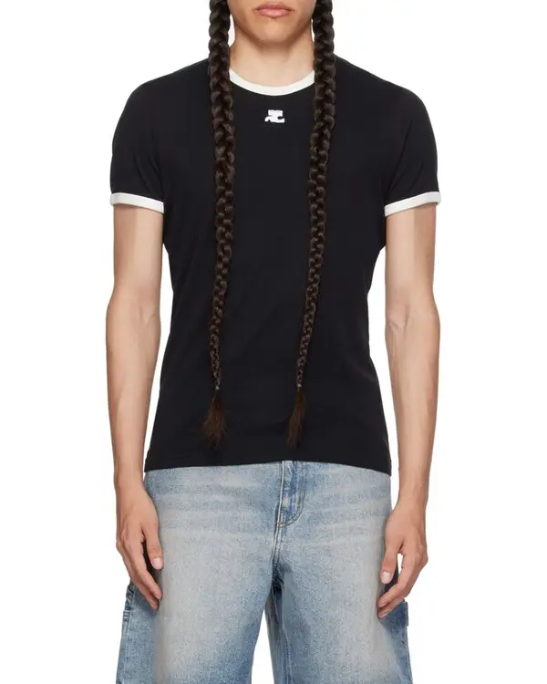 COURREGES Bumpy Contrast T-shirt