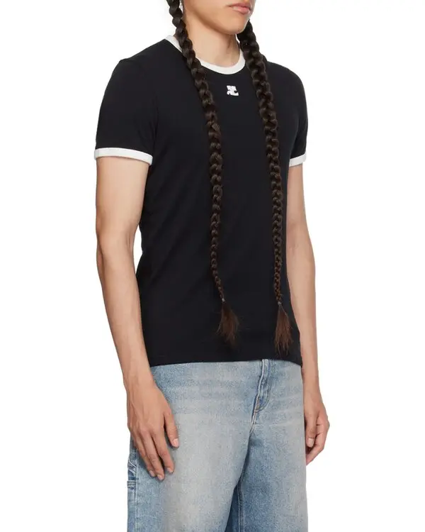 COURREGES Bumpy Contrast T-shirt