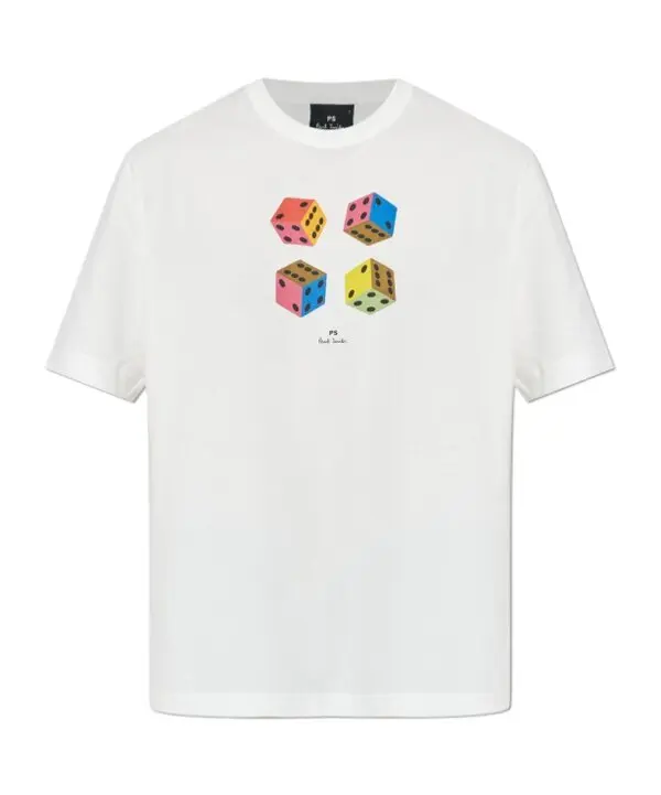 Paul Smith Dice Printed Crewneck T-shirt - White
