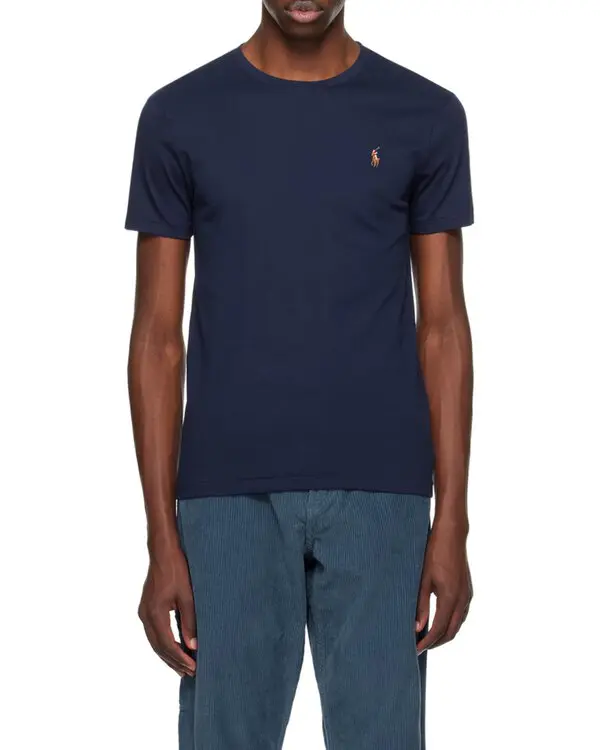 Polo Ralph Lauren Logo Embroidered Crewneck T-shirt - Black