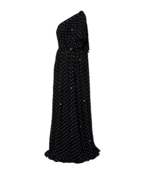 Elie Saab Polka-dot One-shoulder Gown - Black