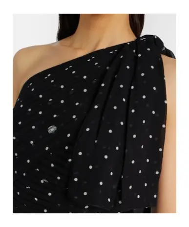 Elie Saab Polka-dot One-shoulder Gown