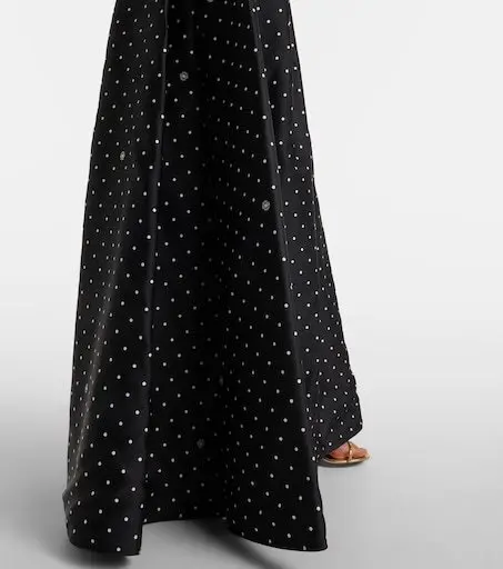 Elie Saab Belted Polka-dot Gown