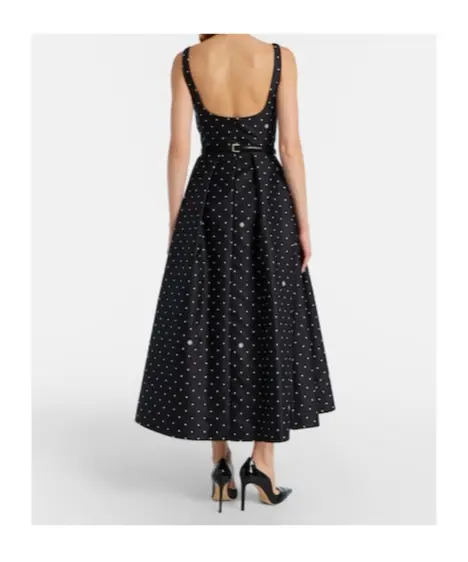 Elie Saab Polka-dot Midi Dress
