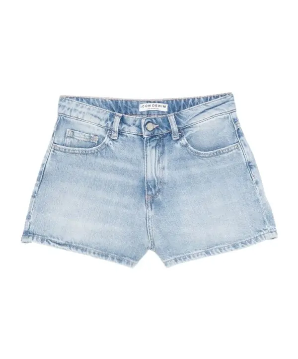 ICON DENIM LOS ANGELES Denim Shorts With Belt Loops