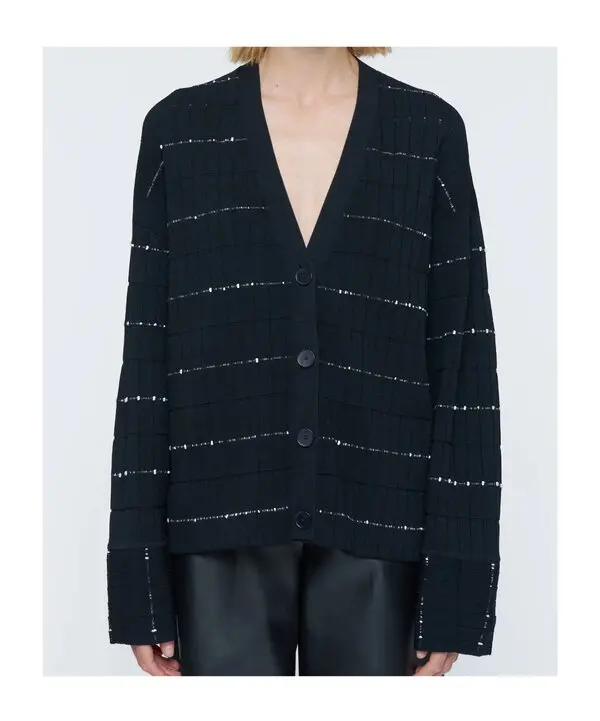 JOSEPH Fragmented Stripe Cardigan