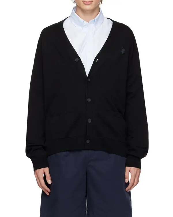 Maison Kitsuné Fox Head Patch V-neck Cardigan
