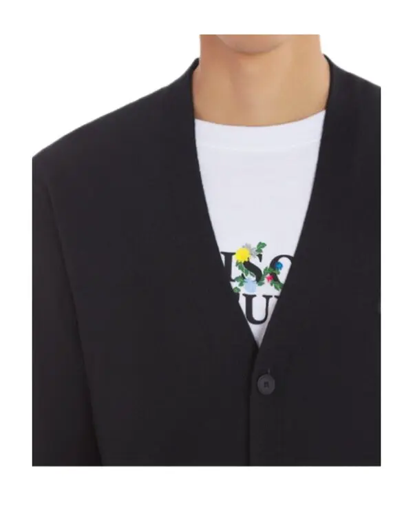 Maison Kitsuné Fox Head Patch V-neck Cardigan