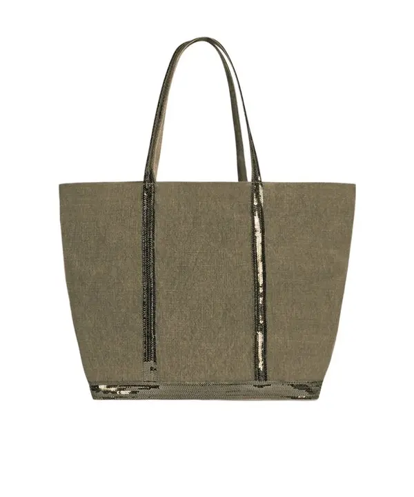 Vanessa Bruno Large Sequin-embellished Linen Tote Bag
