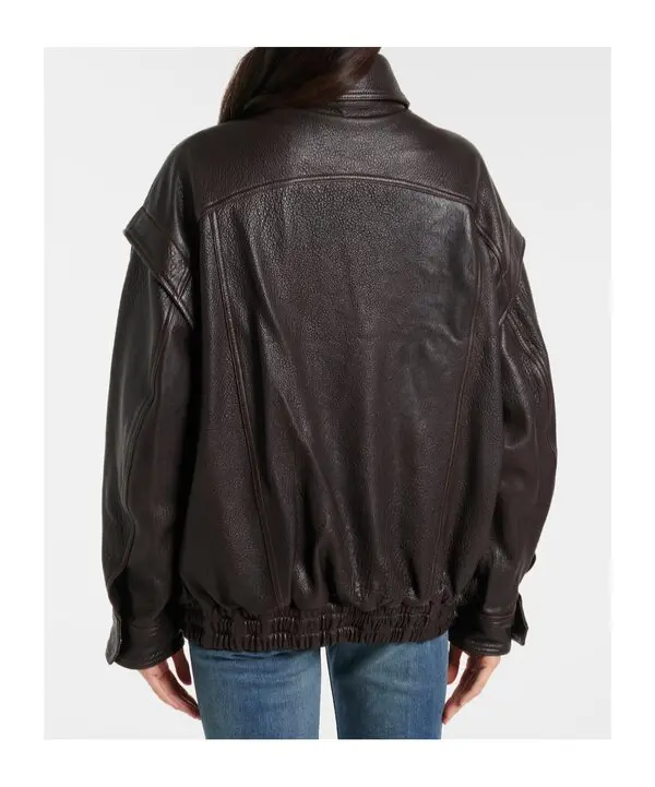 Nour Hammour Micah Zip-up Leather Jacket
