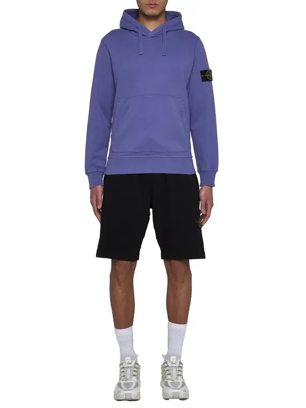 Stone Island Logo Patch Drawstring Bermuda Shorts