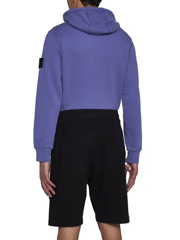 Stone Island Logo Patch Drawstring Bermuda Shorts