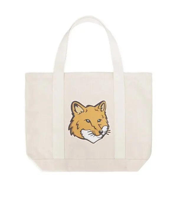 Maison Kitsuné Fox Head Printed Large Tote Bag