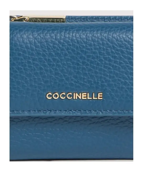 COCCINELLE Logo Lettering Tri-fold Wallet