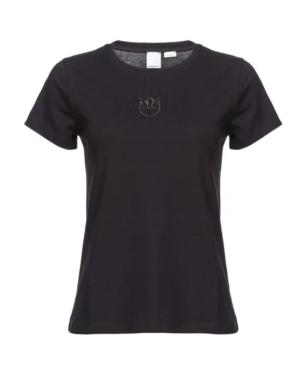 Pinko Logo Embroidered Crewneck T-shirt