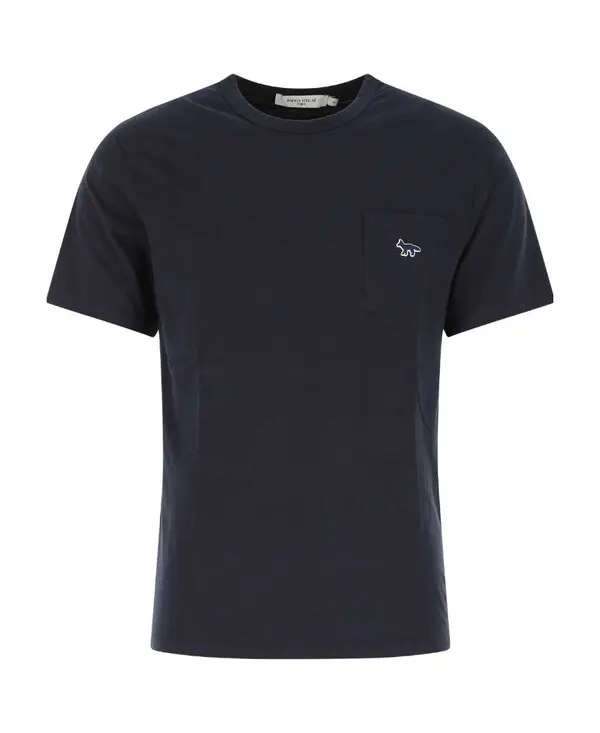 Maison Kitsuné Logo Embroidered Crewneck T-shirt