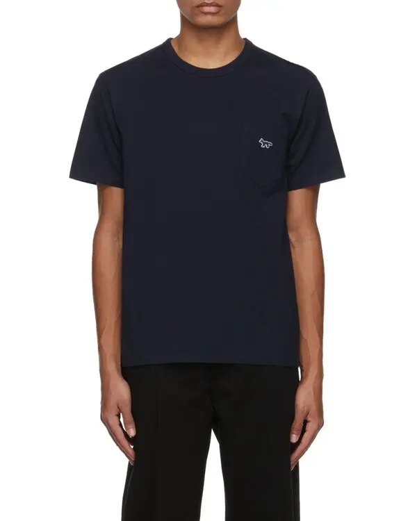 Maison Kitsuné Logo Embroidered Crewneck T-shirt