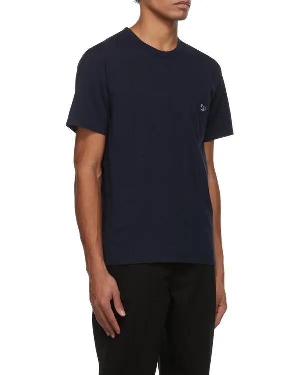 Maison Kitsuné Logo Embroidered Crewneck T-shirt