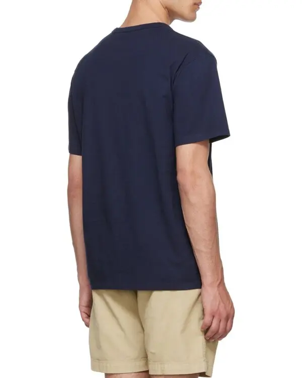 Maison Kitsuné Logo Embroidered Crewneck T-shirt