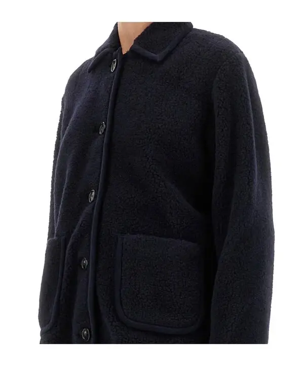 A.p.c. Textured Buttoned Jacket - Blue