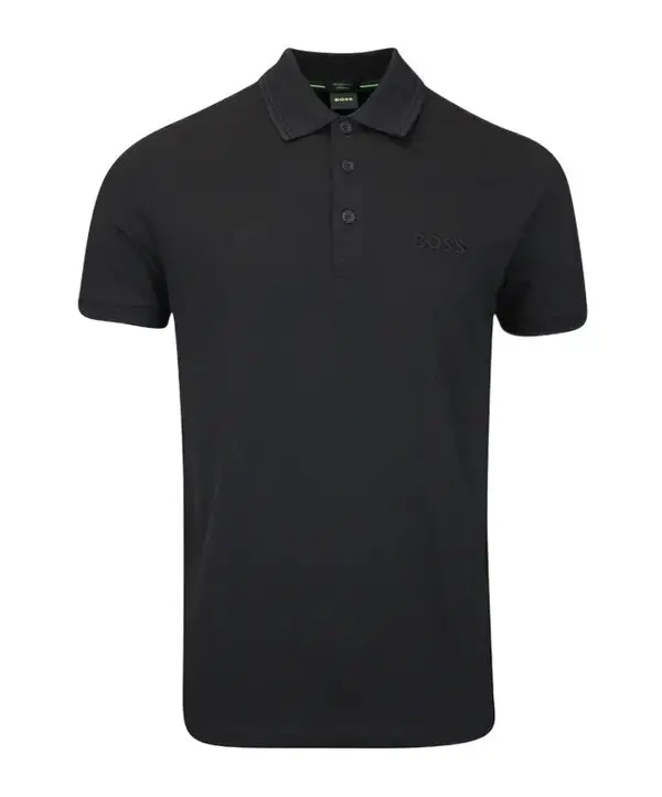Hugo Boss Collared Short-sleeved Polo Shirt - Black